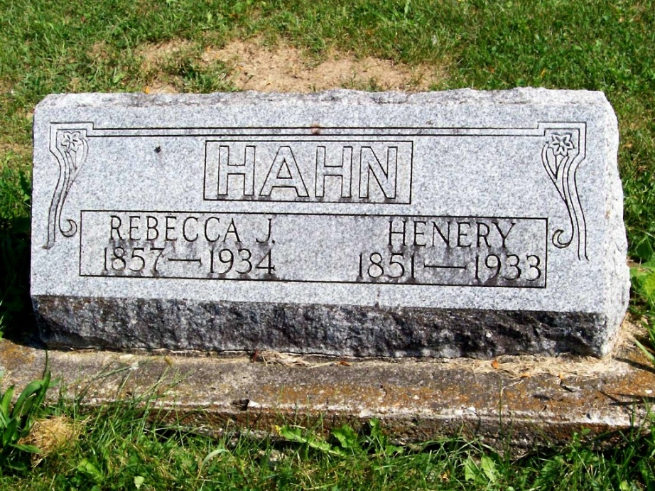Hahn and Vogler family genealogy - Henry Hahn